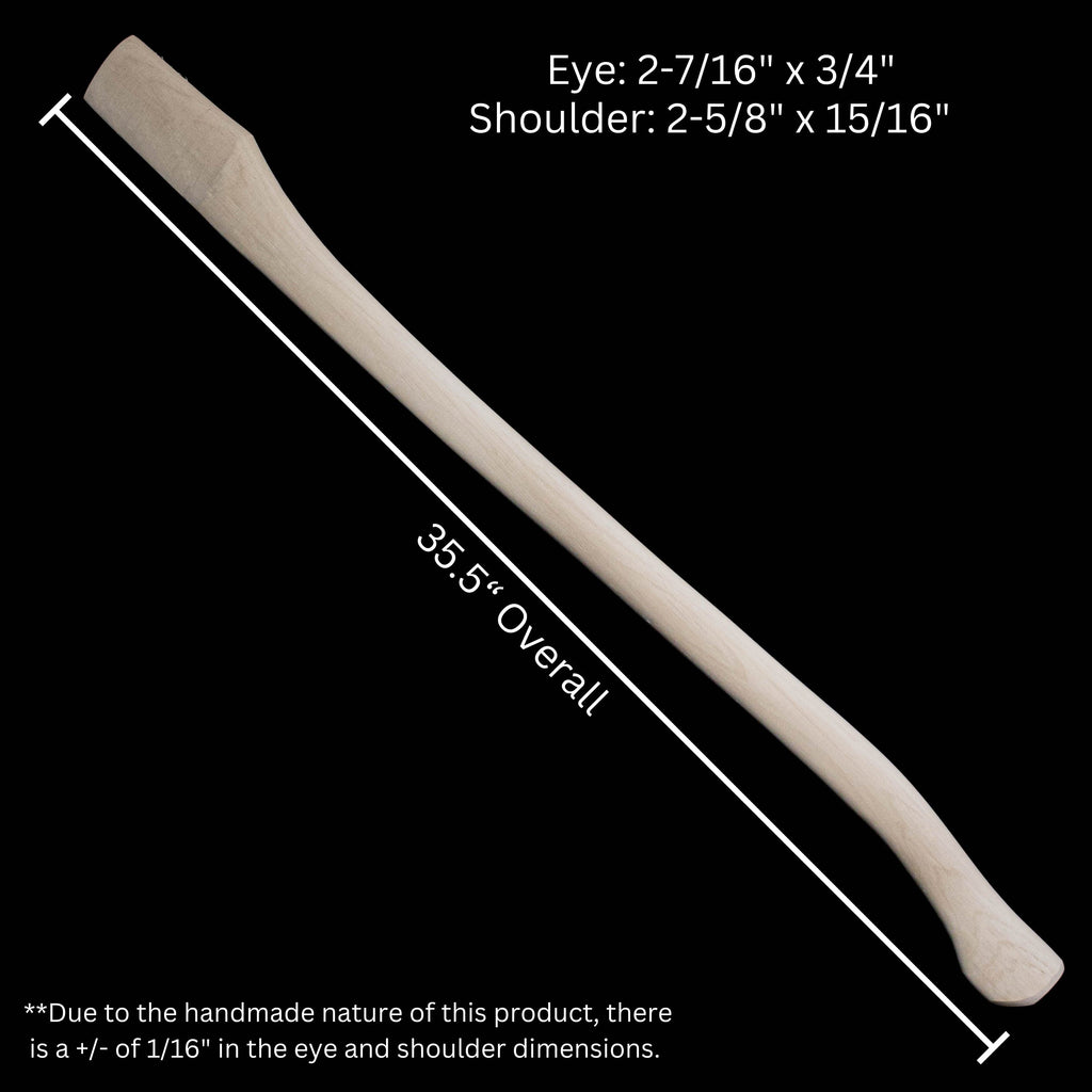 Curved Single Bit Axe Handle - 36" - Whiskey River Premium Select