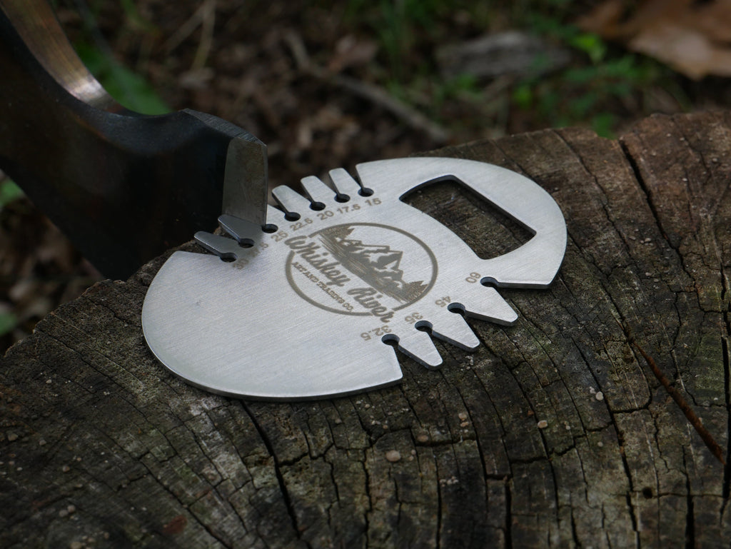 Whiskey River Axe Bevel Gauge and Bottle Opener